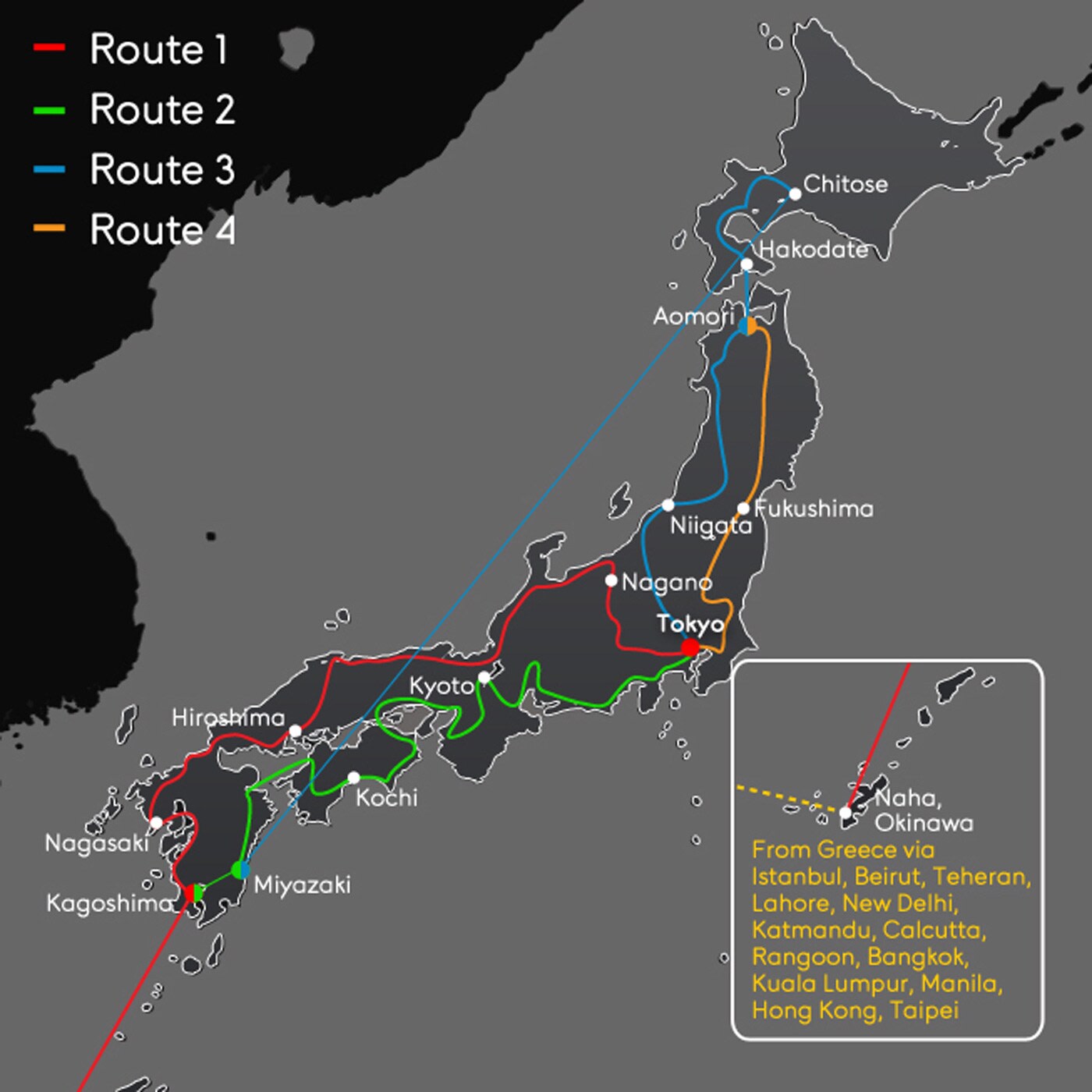 Tokyo 1964 Olympic Torch Relay - Highlights