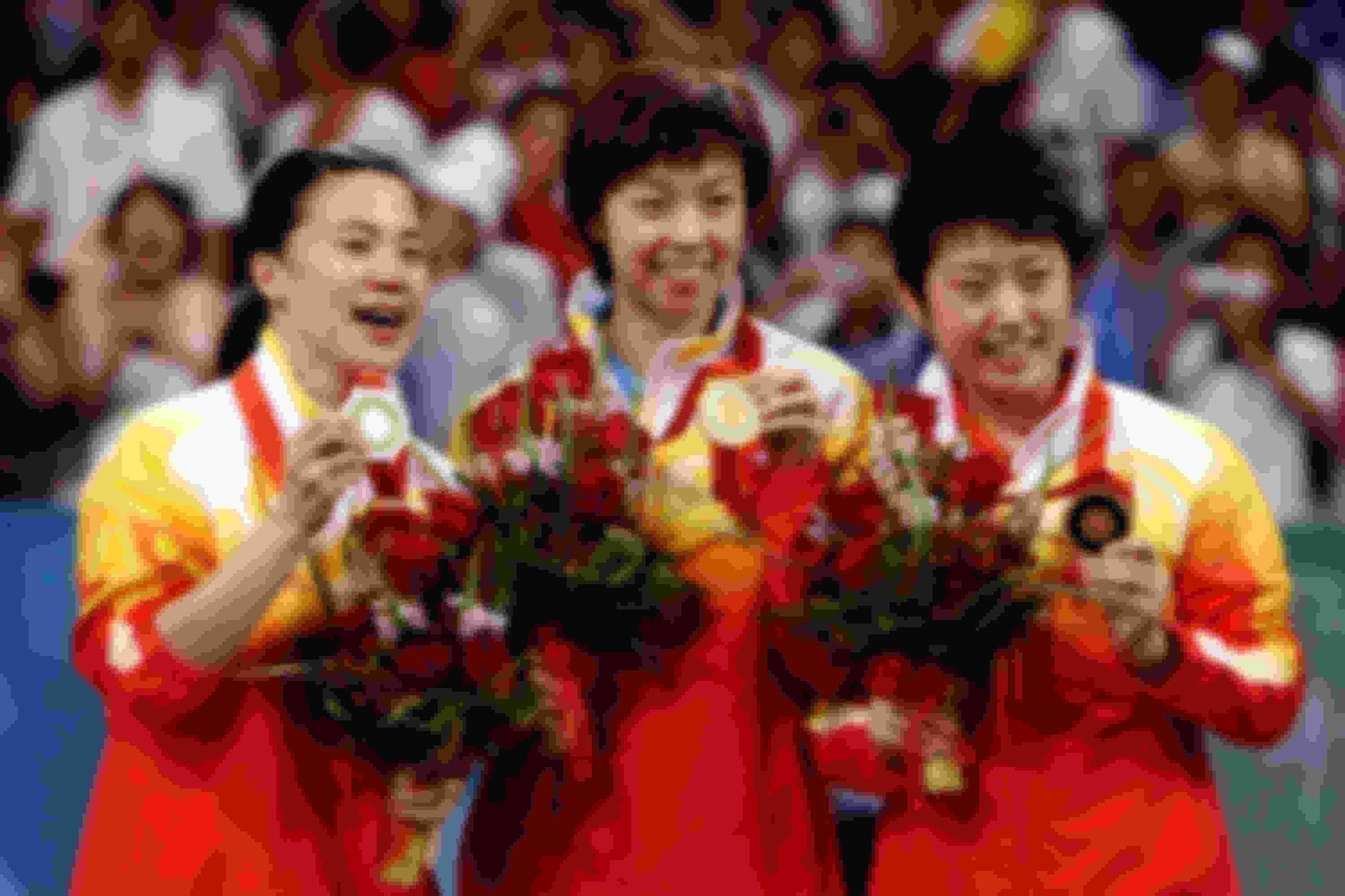 Chinese women pingpong team beijing 2008