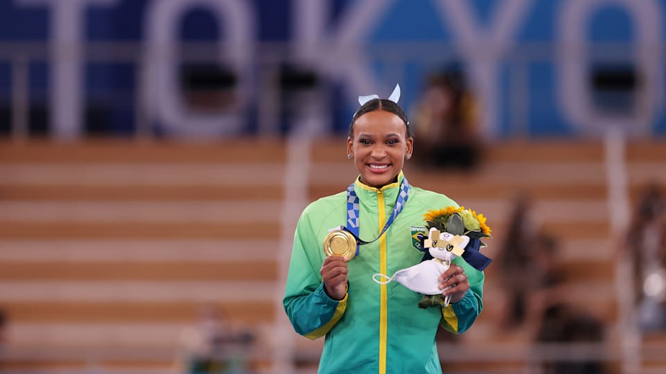 Rebeca Andrade, first Brazilian woman to win artistic gymnastics gold ...