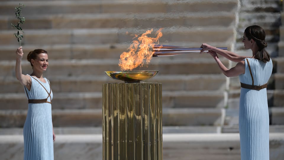 Watch the Olympic flame begin its journey to Beijing