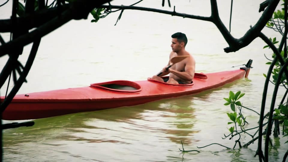 Shirtless Tongan reveals kayak as new sport for Tokyo 2020