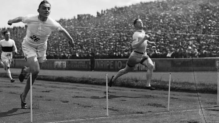 Harold Abrahams, Eric Liddell, Jeux Olympiques de Paris, juillet 1924 ...