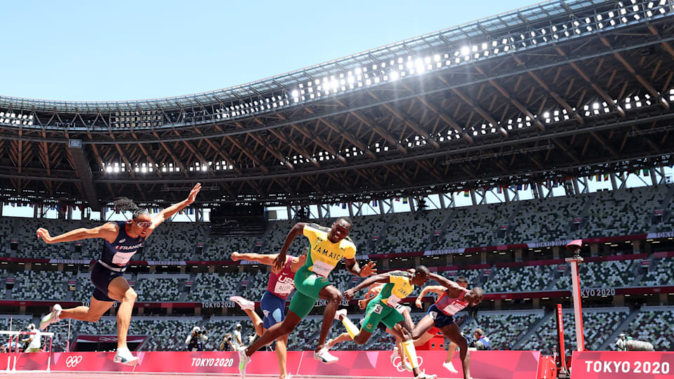 Jamaica's Hansle Parchment wins shock men’s 110m hurdles gold