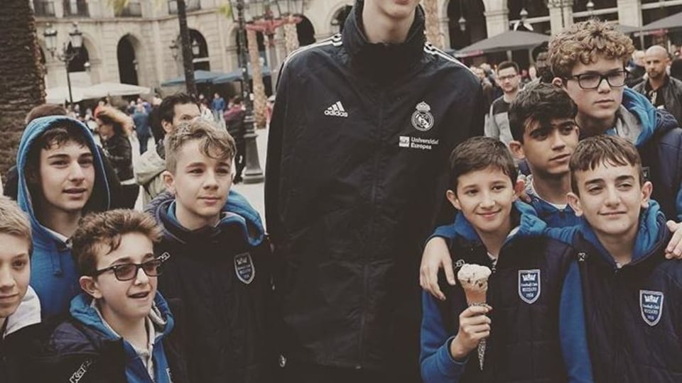 Olivier Rioux is 13 years old, 2.18m tall, and has been playing for ...