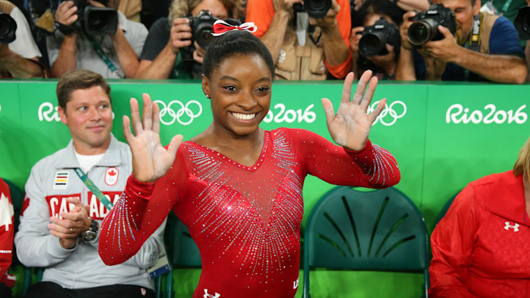 RIO DE JANEIRO, BRAZIL - AUGUST 14: Simone Biles of the United States ...