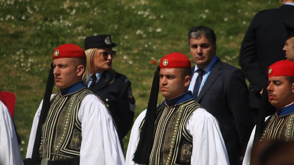 Olympic torch lighting ceremony in Greece