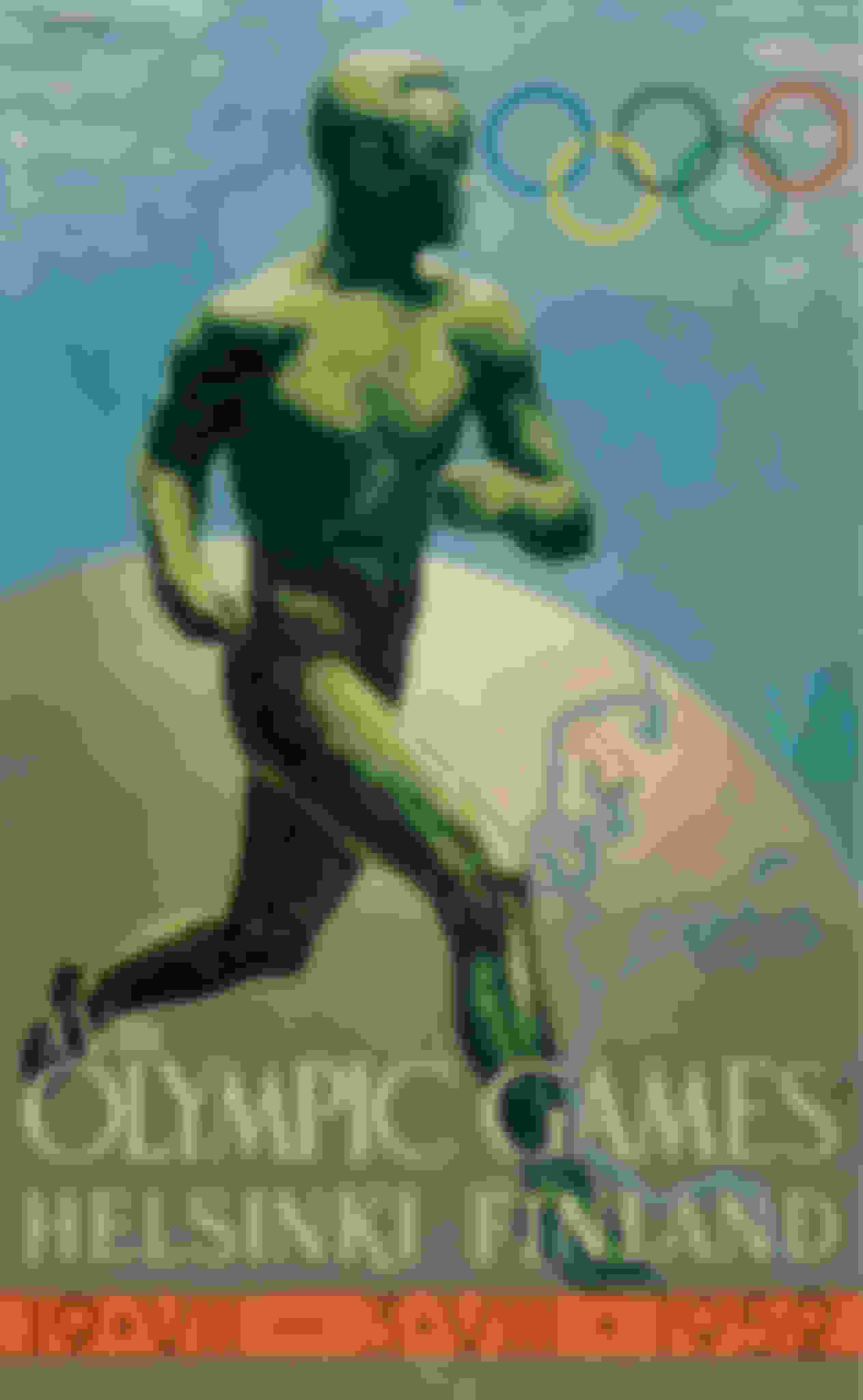 Helsinki 1952 Olympisches Logo, Plakatdesign & Look der Spiele