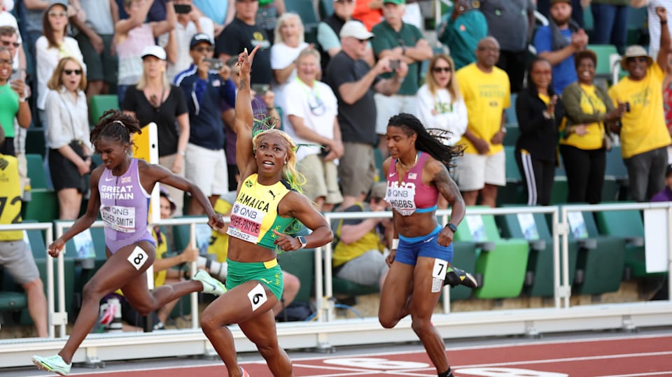 Shelly-Ann Fraser-Pryce blazes to victory in women's Track & Field ...