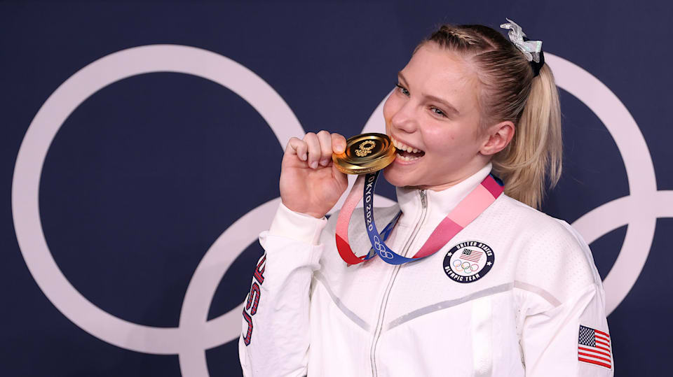 Jade Carey taking her gold performance on the road