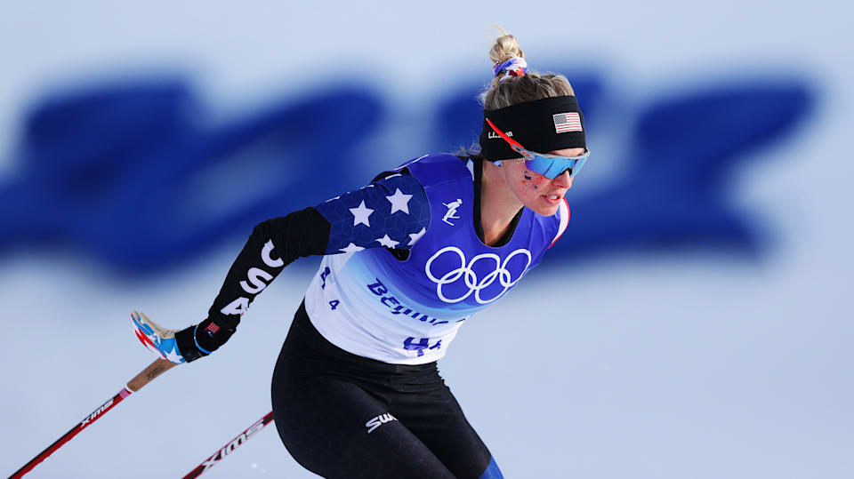 Jessie Diggins seals historic cross-country skiing relay win for USA in ...