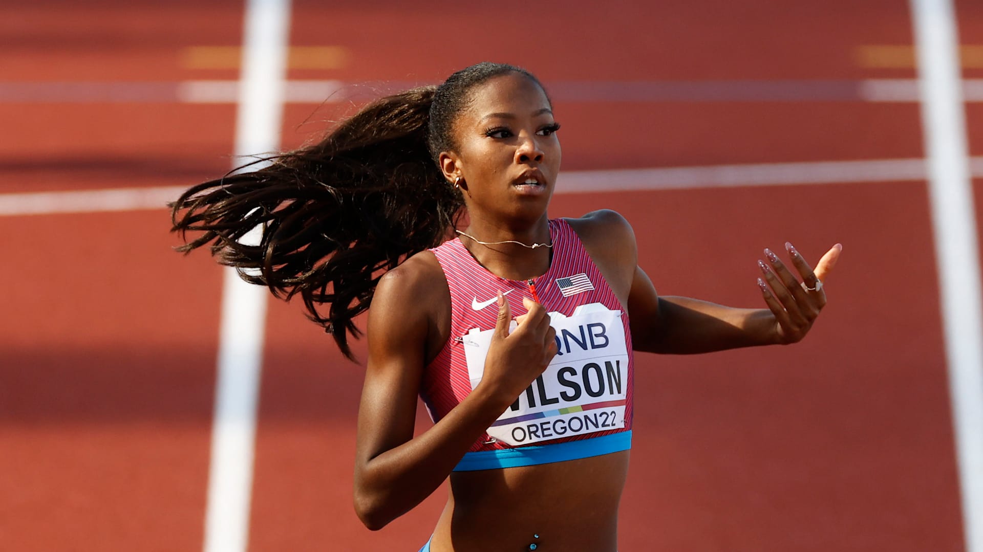 Olympic Track Runner Side View