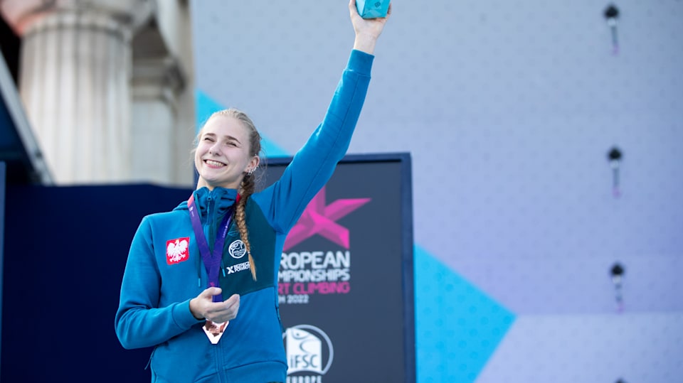 Poland’s Natalia Kalucka wins women’s speed climbing gold at European Games