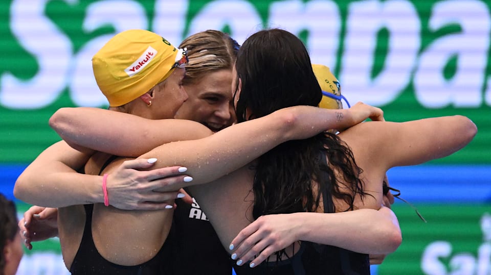 World Aquatics Championships 2023: Australia win both 4x100m freestyle ...