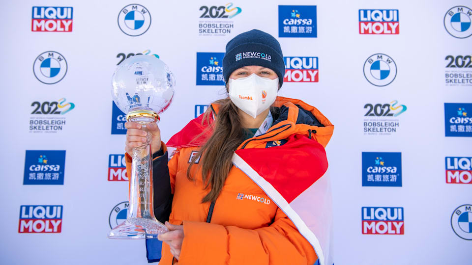 Kimberley Bos and Martins Dukurs win overall skeleton World Cup crowns