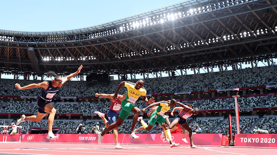 Jamaica's Hansle Parchment wins shock men’s 110m hurdles gold