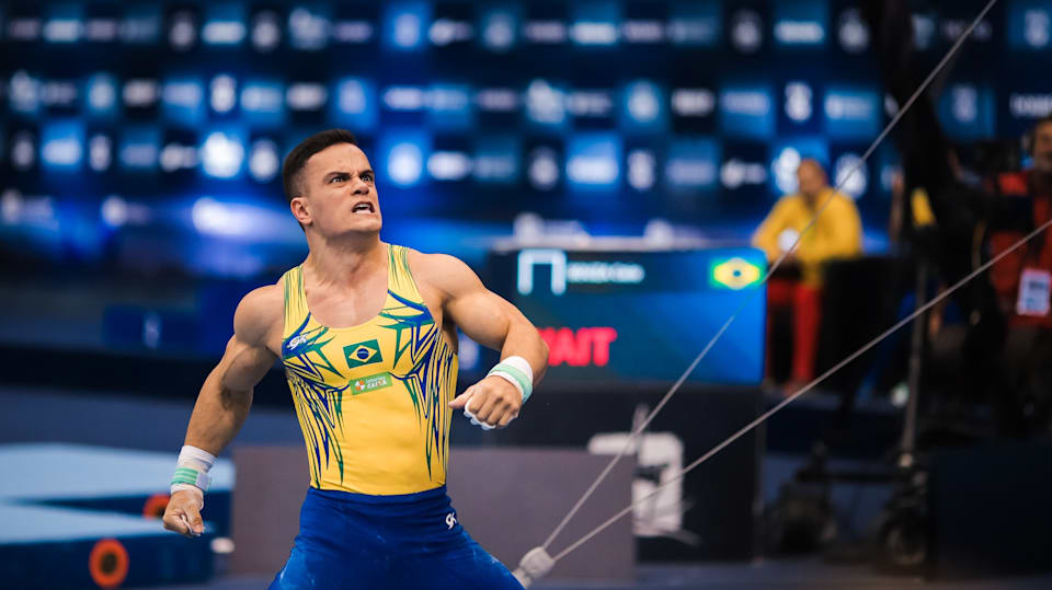 Caio Souza faz pódio completo na Copa do Mundo de Ginástica Artística na Croácia: ouro na barra ...