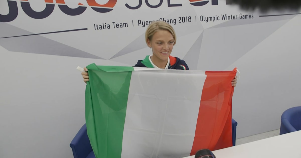 Italy choose a short track speed skater as a flagbearer for the first time