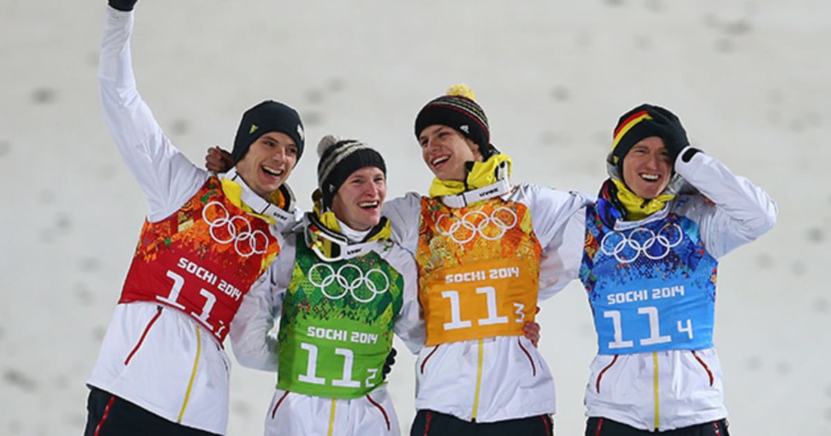 Germans soar to victory in the team ski jump to take Austria’s Olympic ...