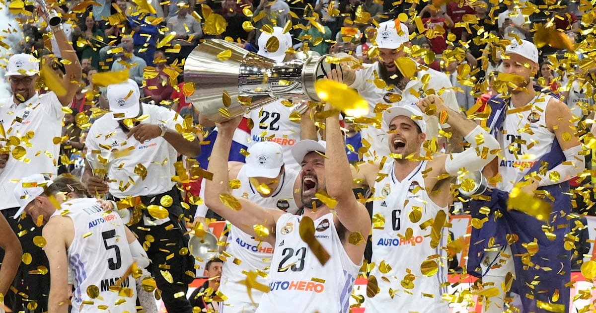 EuroLeague basketball: Real Madrid beat Olympiacos in thrilling final