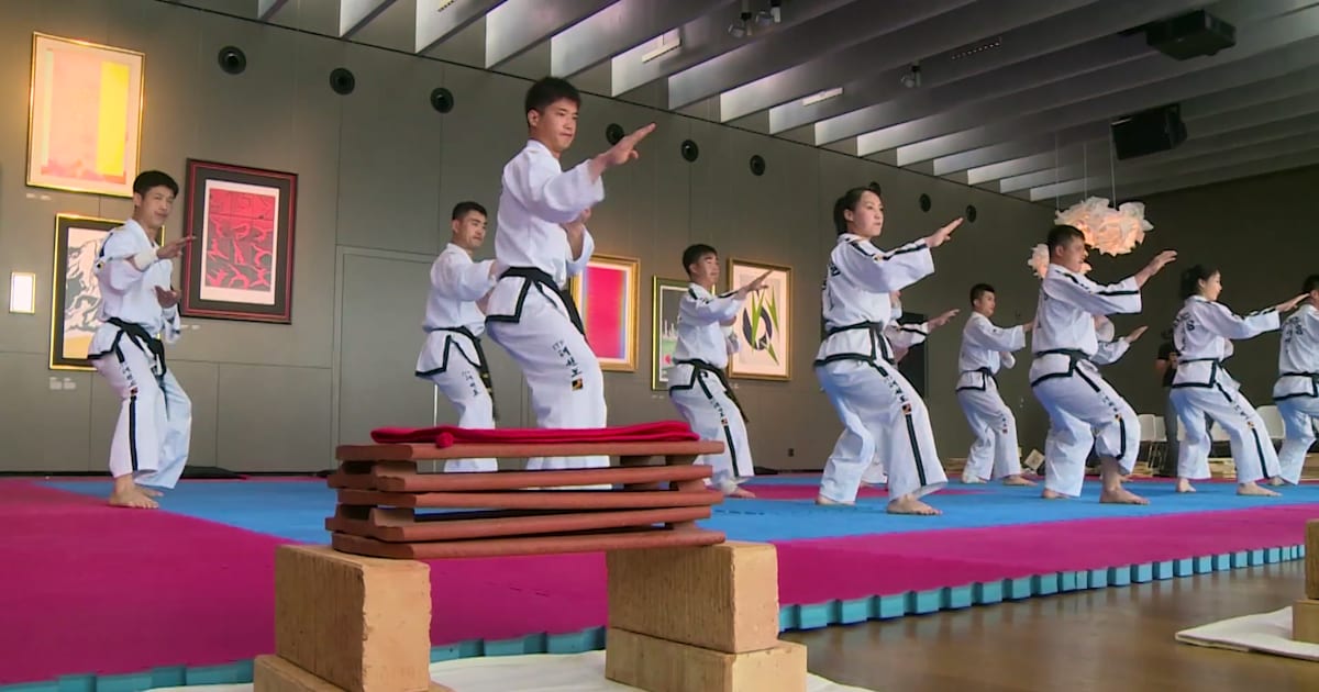 Korean unity a smash in taekwondo demo