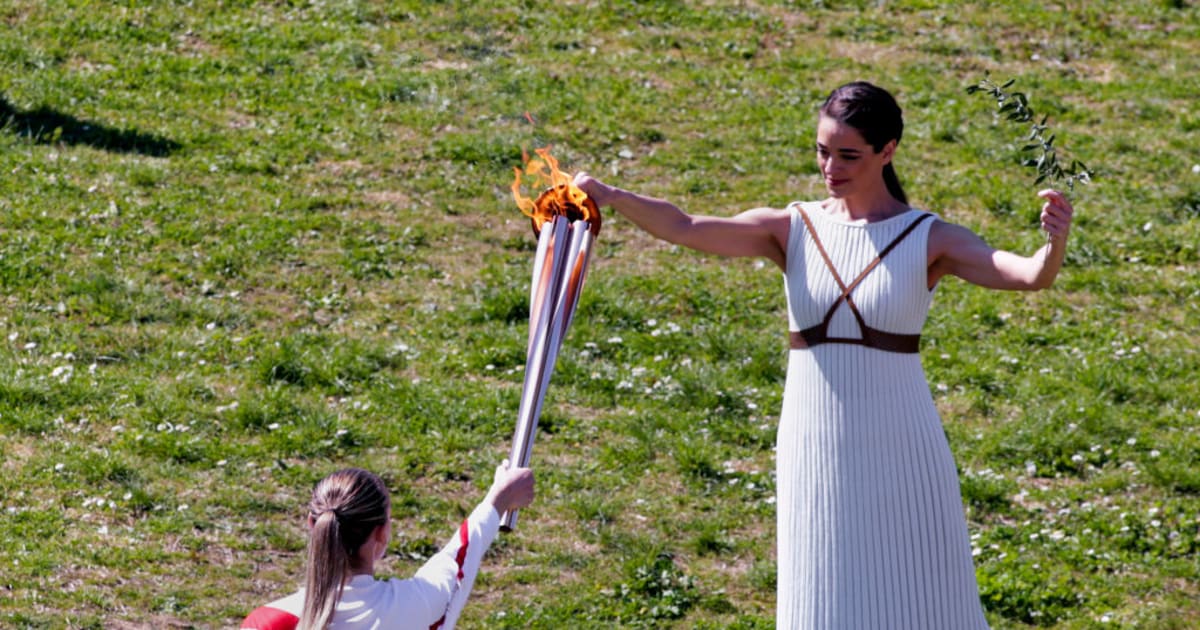 The Olympic Flame Lighting in pictures | Olympics | Olympic Games ...