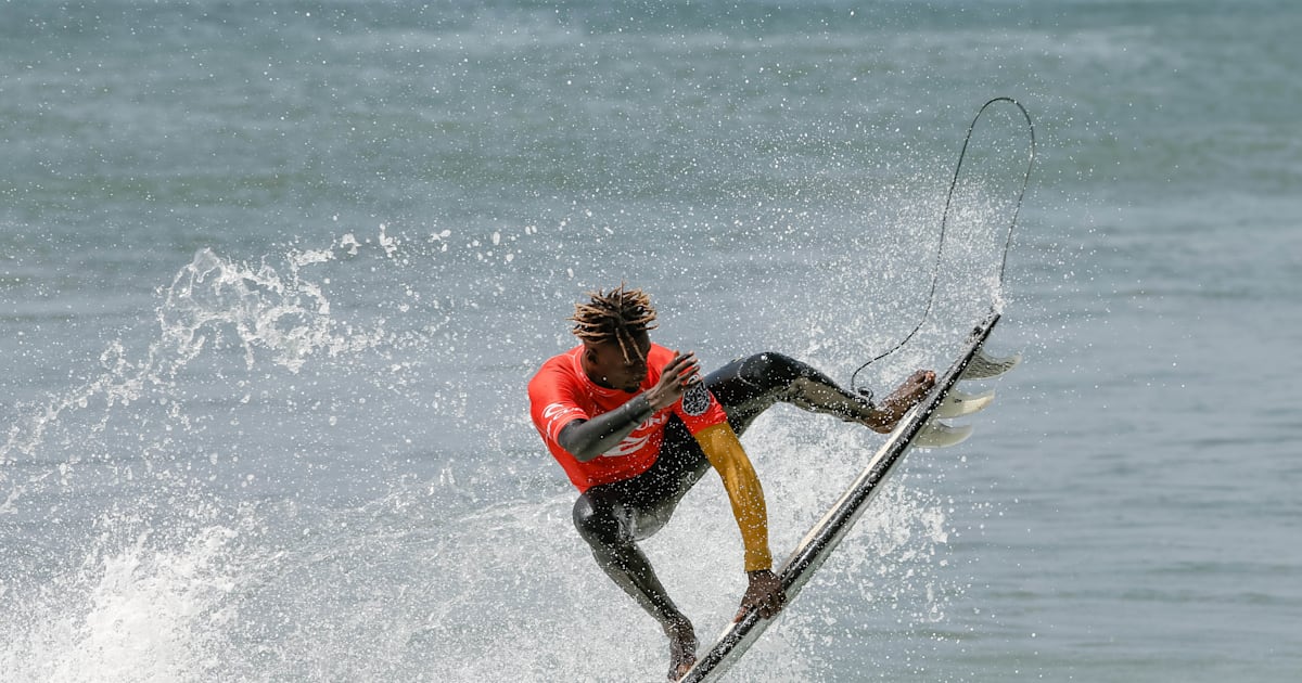 Il campione senegalese di surf Cherif Fall punta Parigi 2024