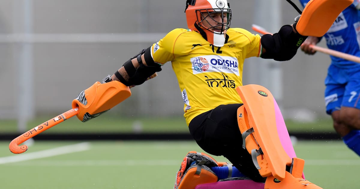 Krishan Pathak stands as the keeper of Indian hockey's future