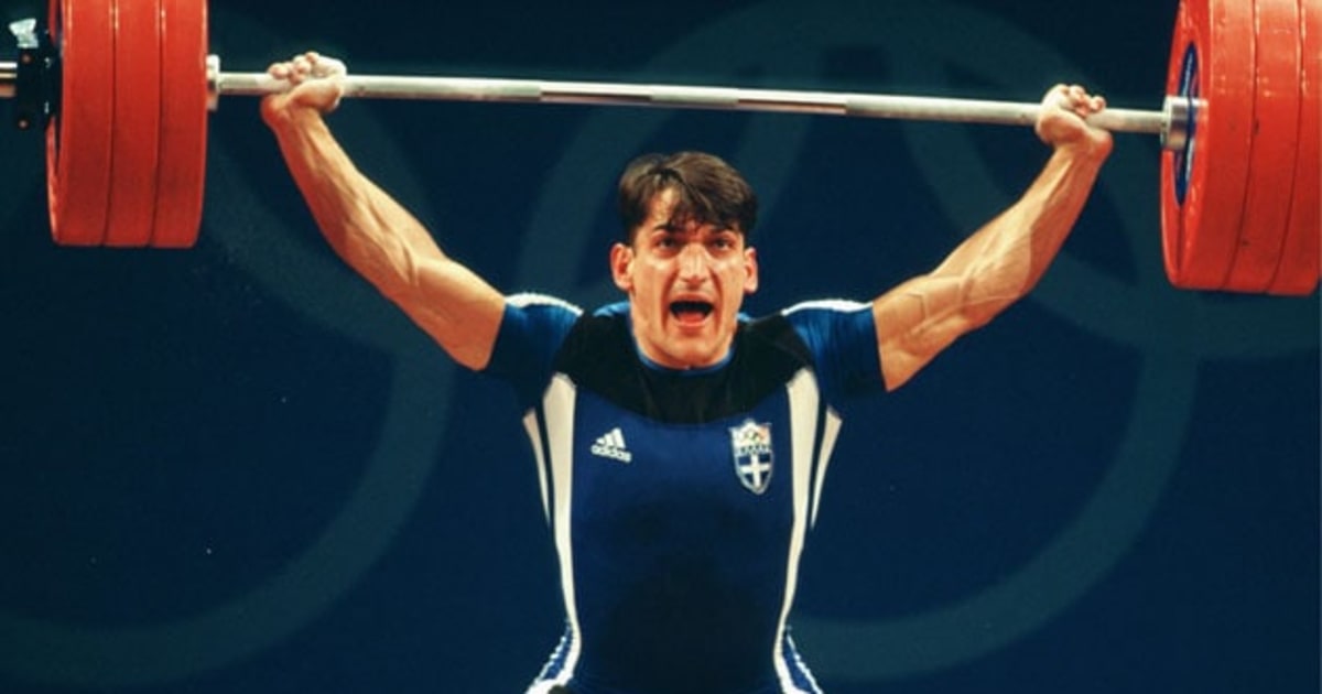 The mighty weightlifter's third Olympic gold medal - Pyrros Dimas