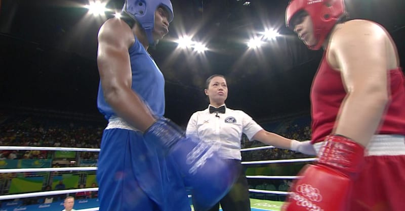 Panama's Atheyna Bylon preliminary boxing match