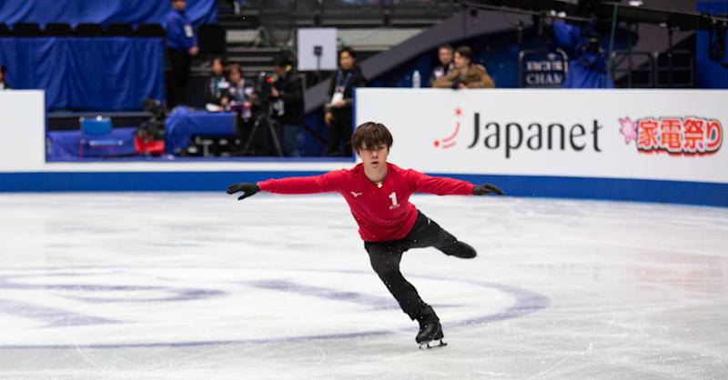 Shoma Uno in Monday practice before the Worlds