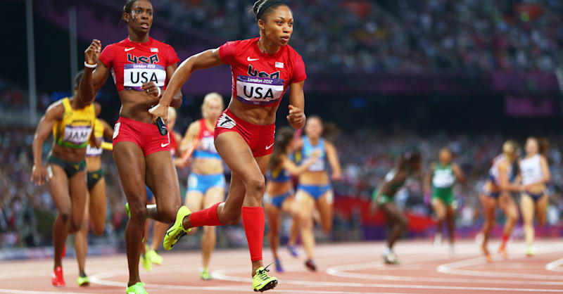 USA Women's 4x100 relay team breaks world record | London 2012 Replays
