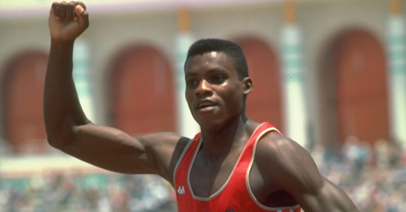 Los Angeles 1984 - Lewis wins the 100m final