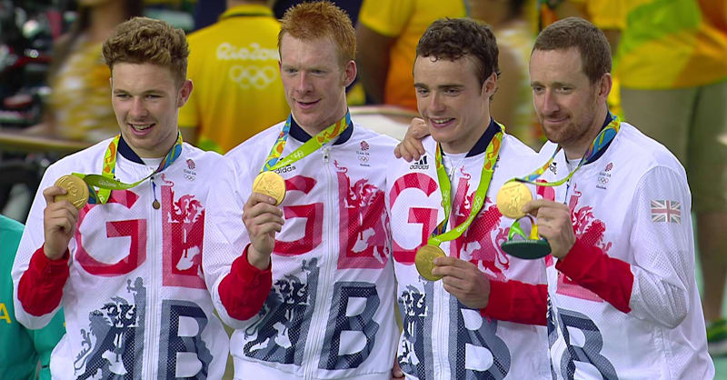 Team GB take gold in Men's Cycling Pursuit