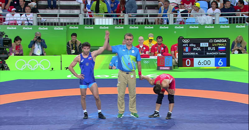 Soslan RAMONOV (RUS) df. Mandakhnaran GANZORIG (MGL), 6-0