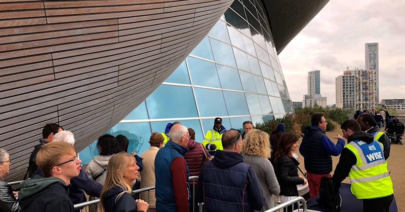 Atmosphere building around the... building.