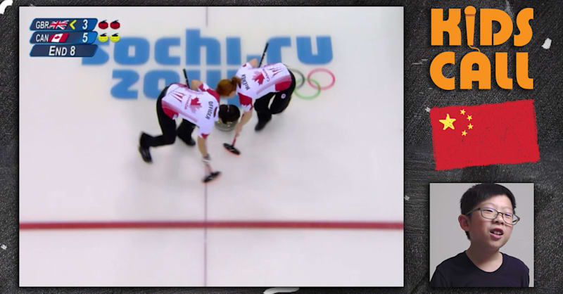 Kids watch Olympic curling for the first time